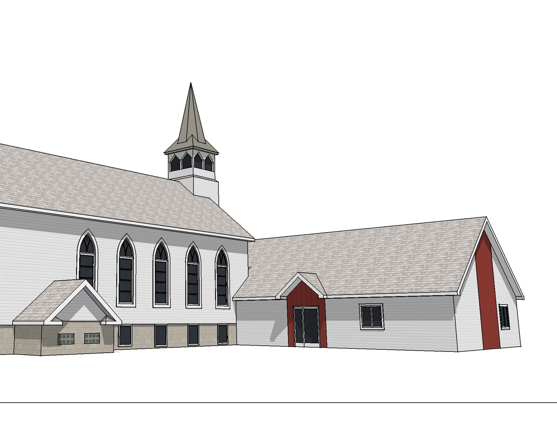 West Prairie Church addition drawing | West Prairie Free Lutheran Church